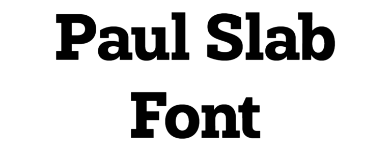Paul Slab Font - Dafont Style