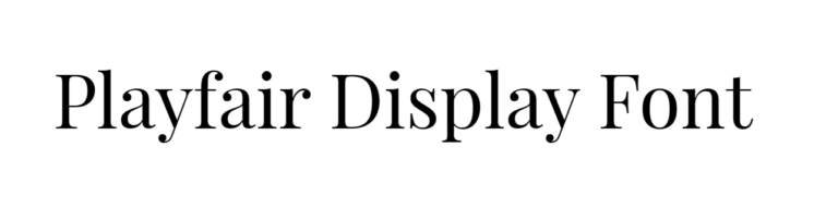 Playfair Display Font - Dafont Style