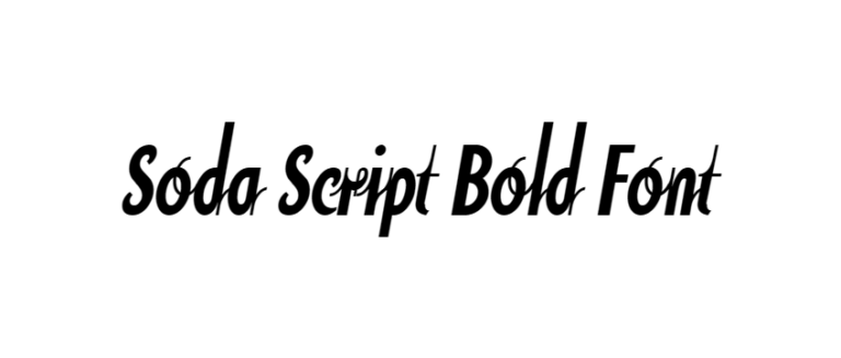 Soda Script Bold Font