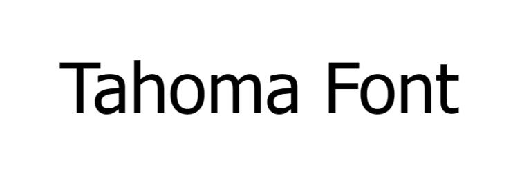 Tahoma Font - dafont style