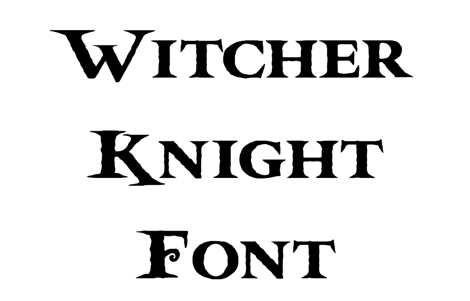 Witcher Knight Font - DafontStyle