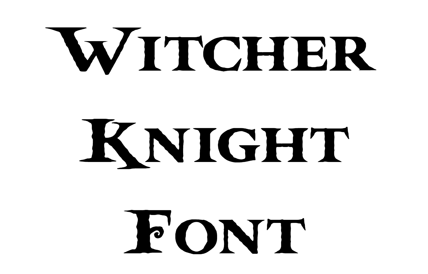 Witcher Knight Font - Dafont Style