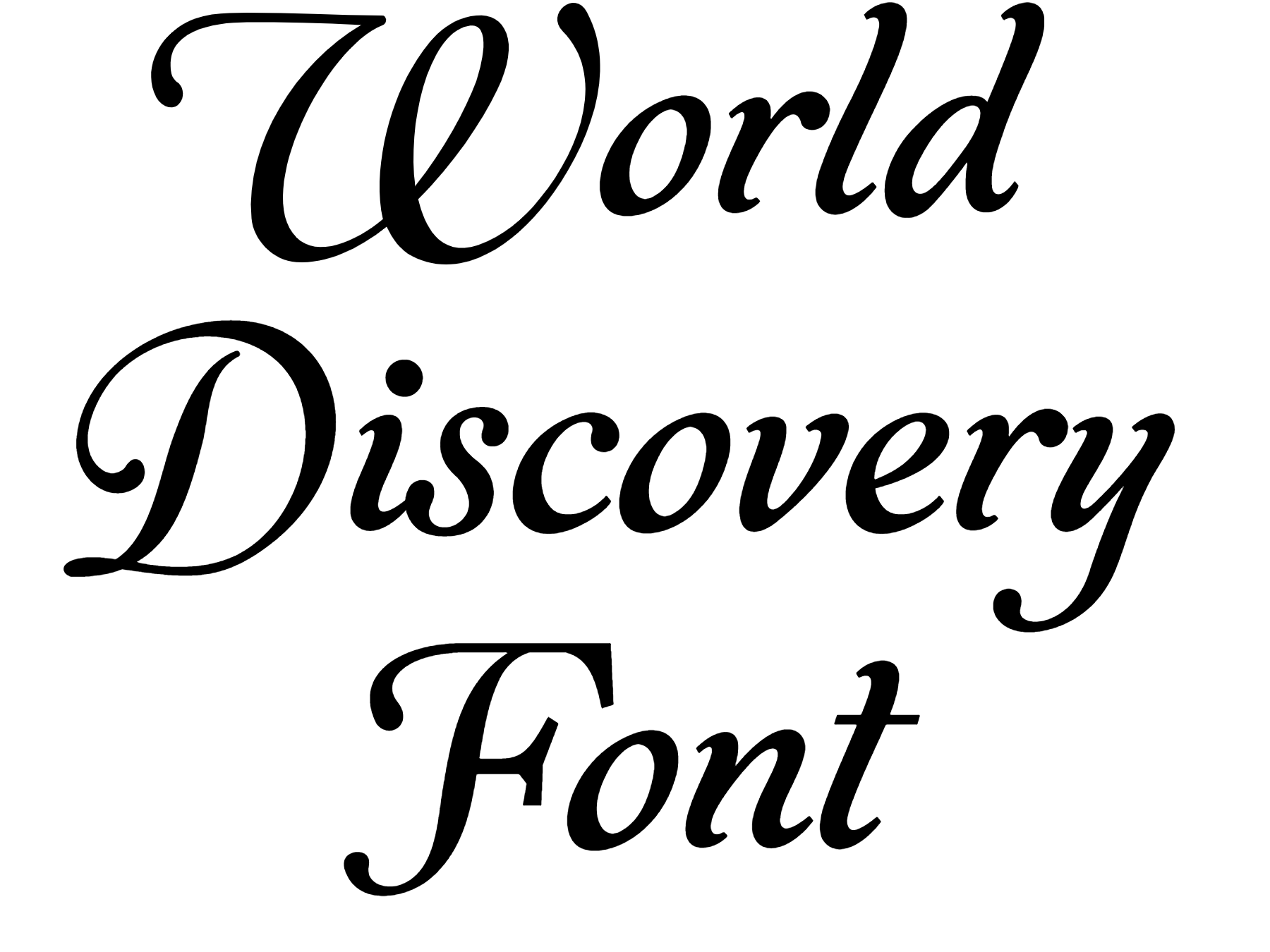 World Discovery Font - Dafont Style