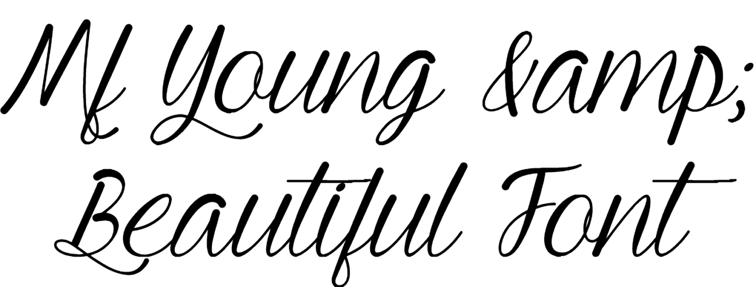 Mf Young and Beautiful - dafont style