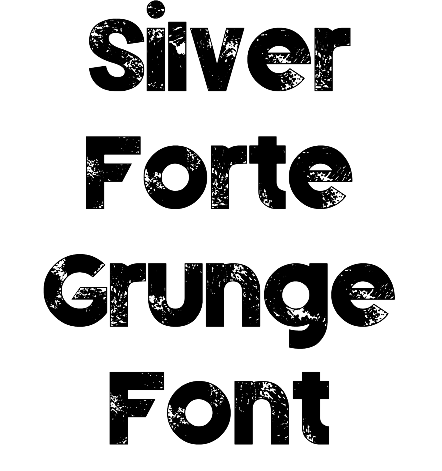 Silver Forte Grunge Font - DafontStyle