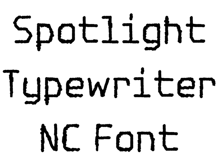 Spotlight Typewriter nc Font - Dafont Style