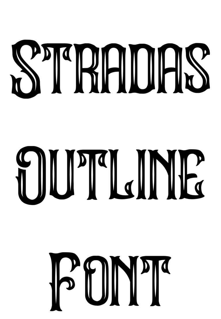 Stradas Outline Font - Dafont Style