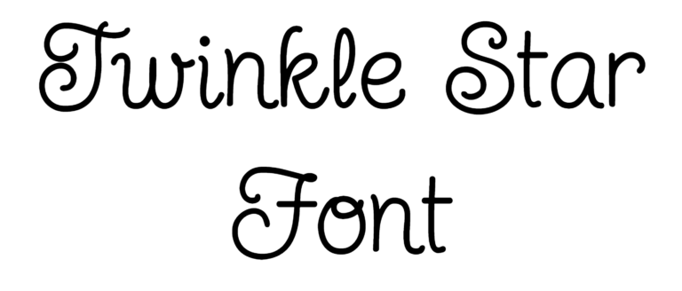 Twinkle Star Font - Dafont Style