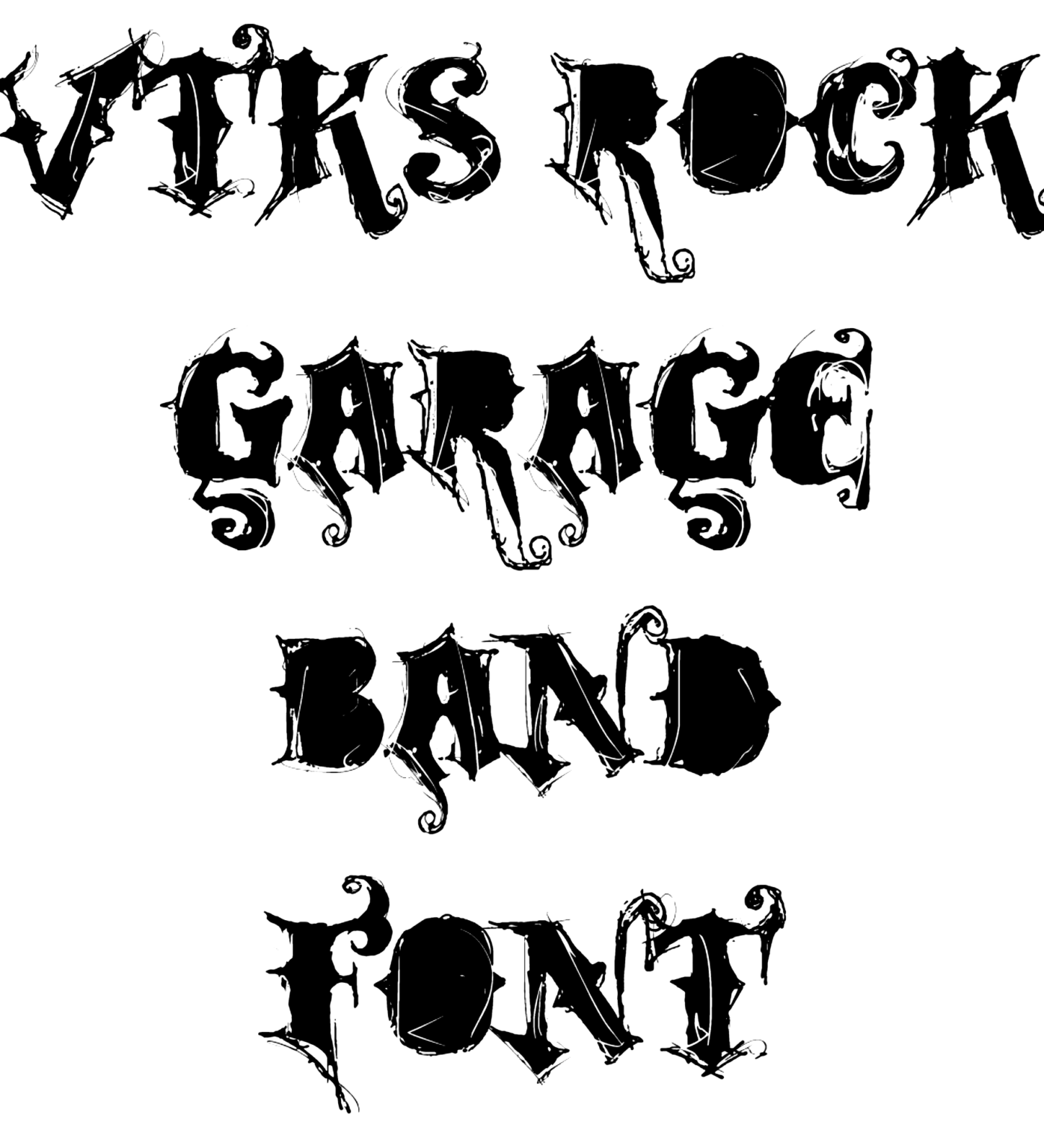 VTKS ROCK GARAGE BAND Font - DafontStyle
