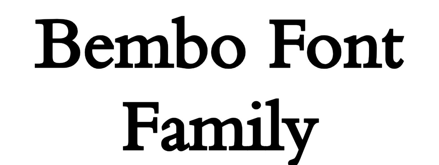 Bembo Font Family | Bembo Std Font