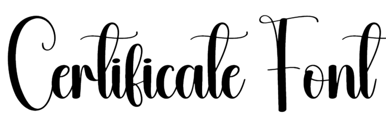 Certificate Font - Dafont Style