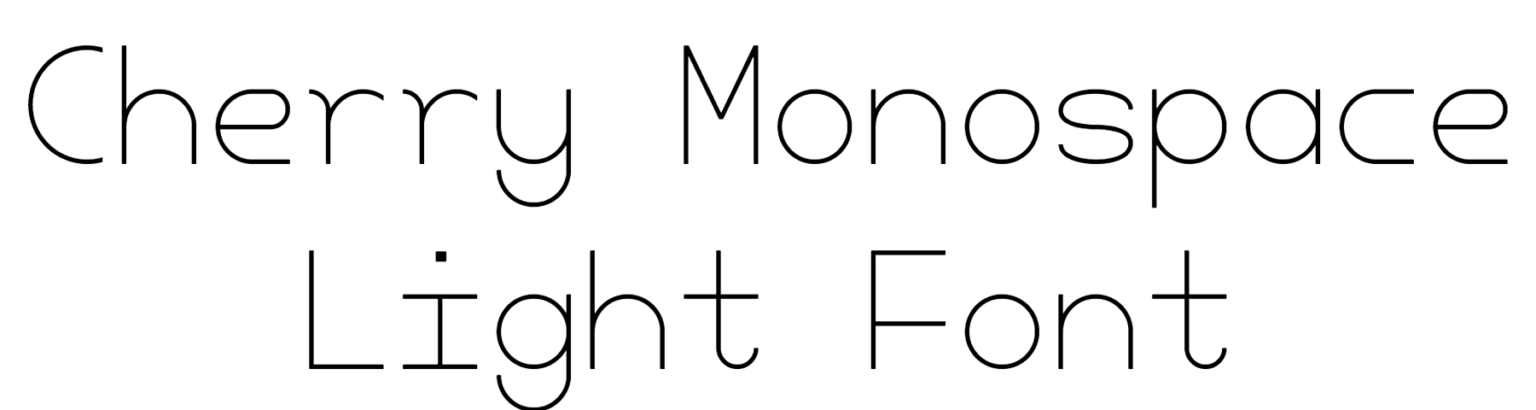 Cherry Monospace Light Font - Dafont Style