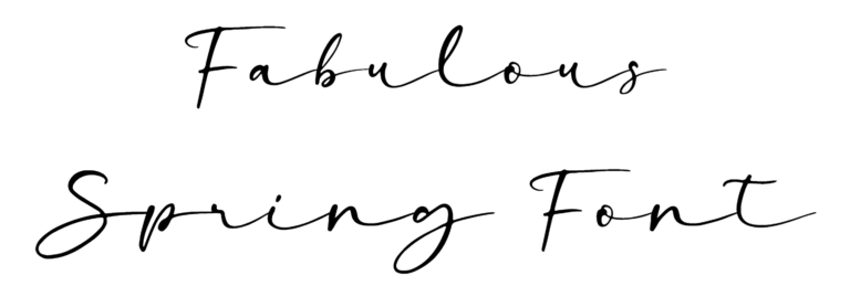 Fabulous Spring Font - Dafont Free Font