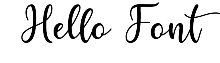 Hello Font - DafontStyle
