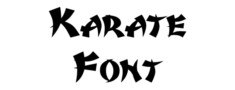 Karate Font - Dafont Style