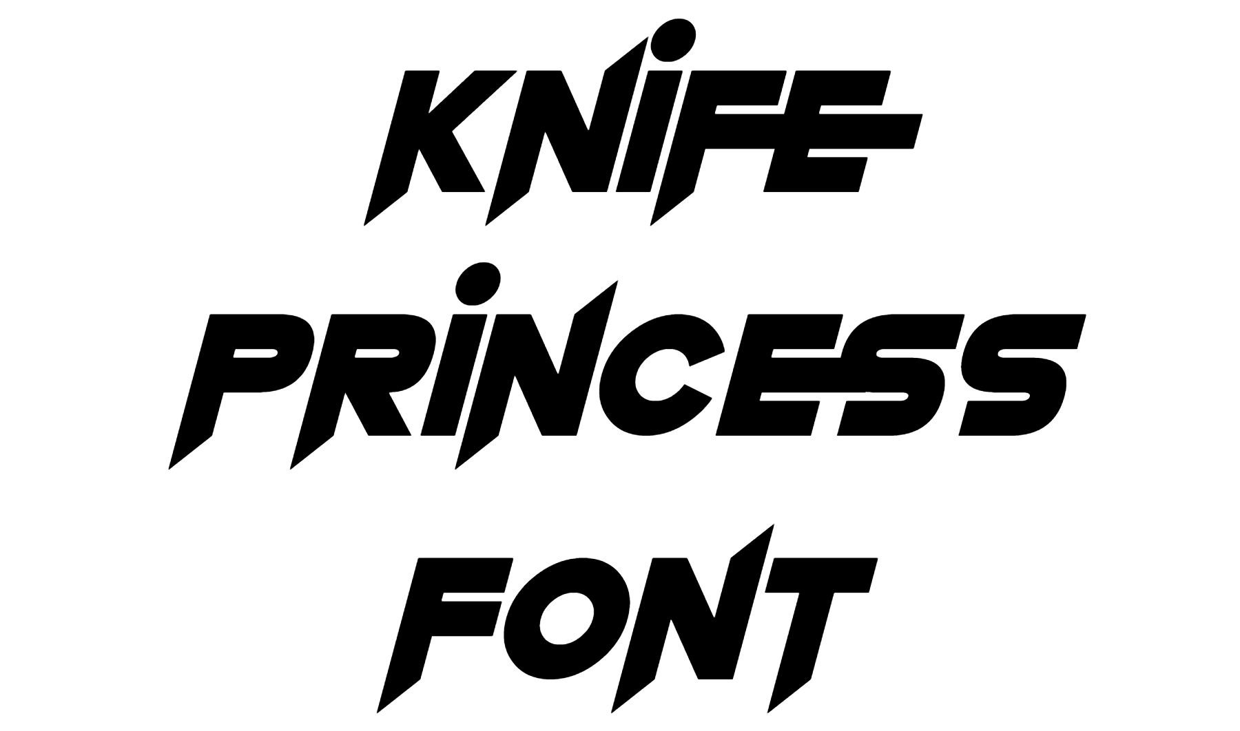 Knife Princess Font - Dafont Style