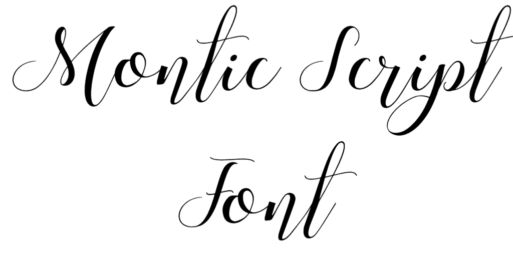 Montic Script Font - DafontStyle