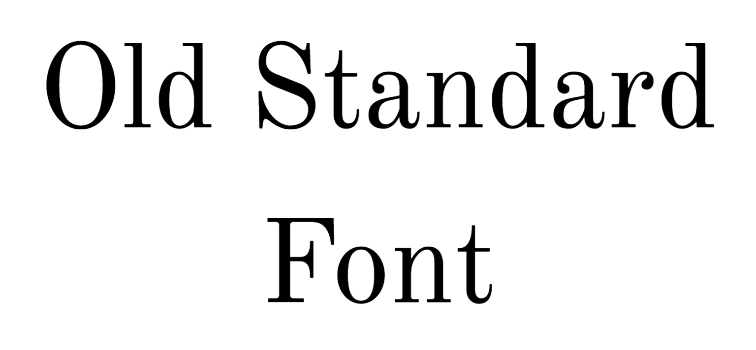 Old Standard Font - DafontStyle