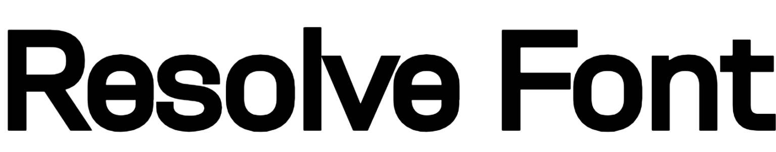 Resolve Font - Dafont Style