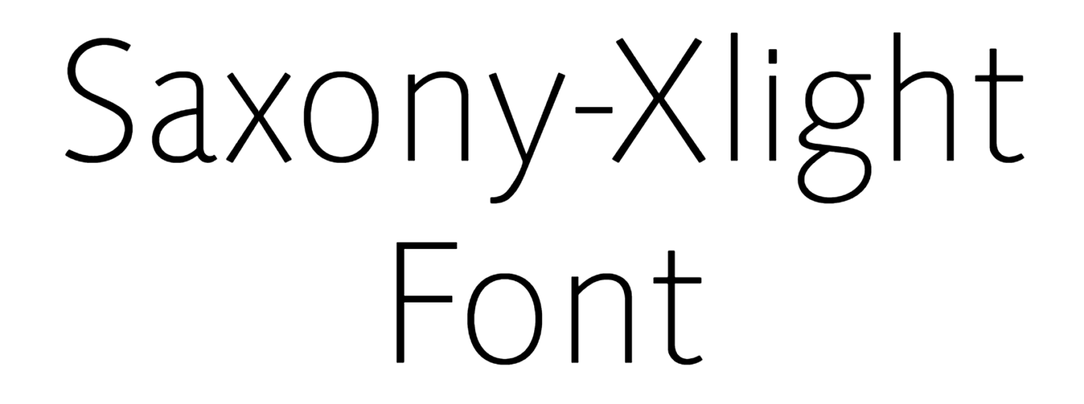 Saxony-Xlight Font - DafontStyle