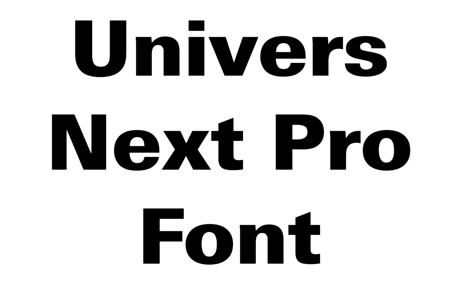 Univers Next Pro Font - Dafont Style