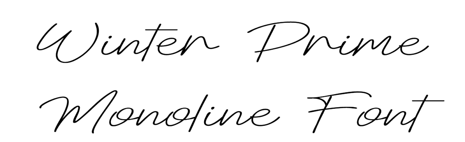 Winter Prime Monoline Font - Dafont Style