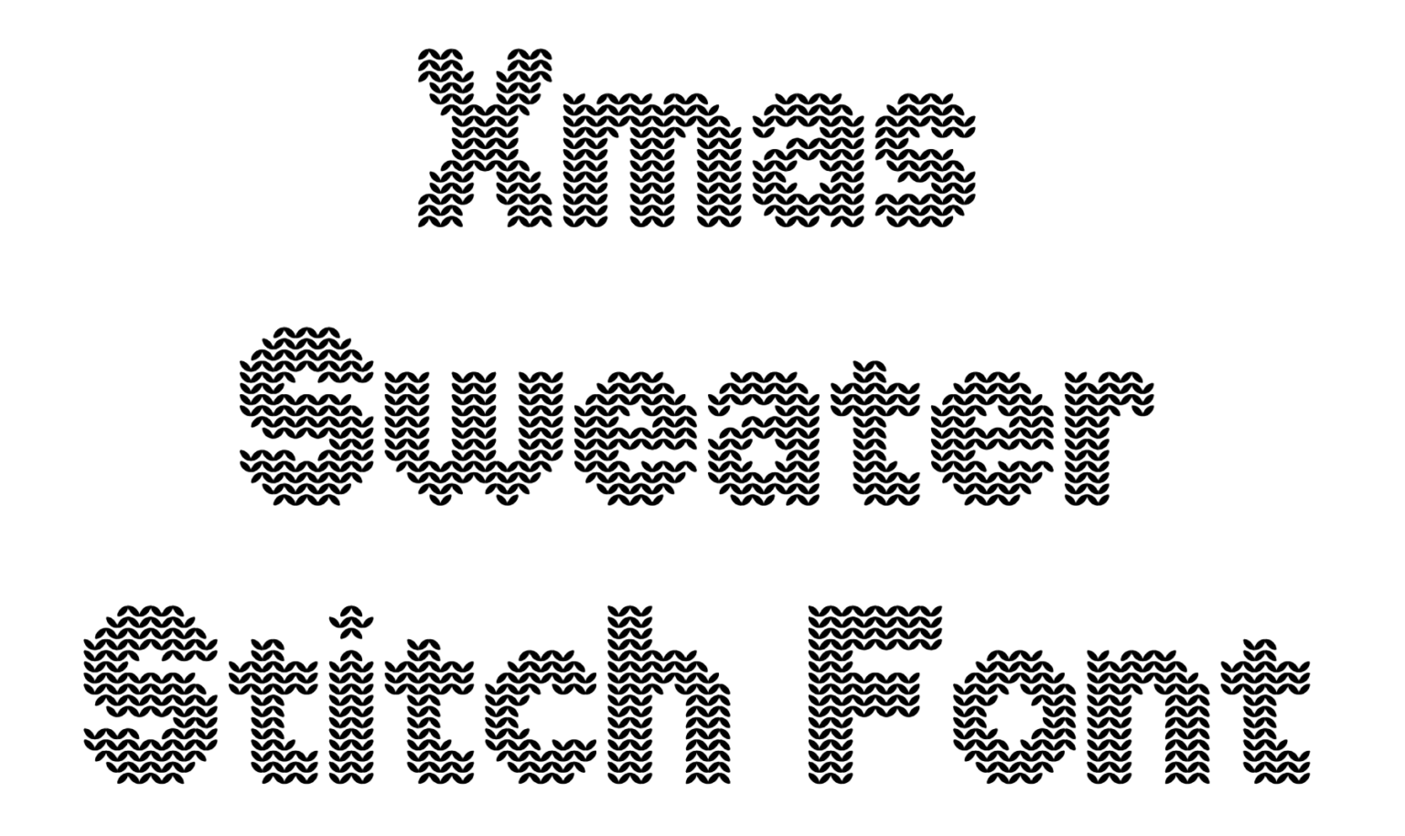 Xmas Sweater Stitch Font - Dafont Style