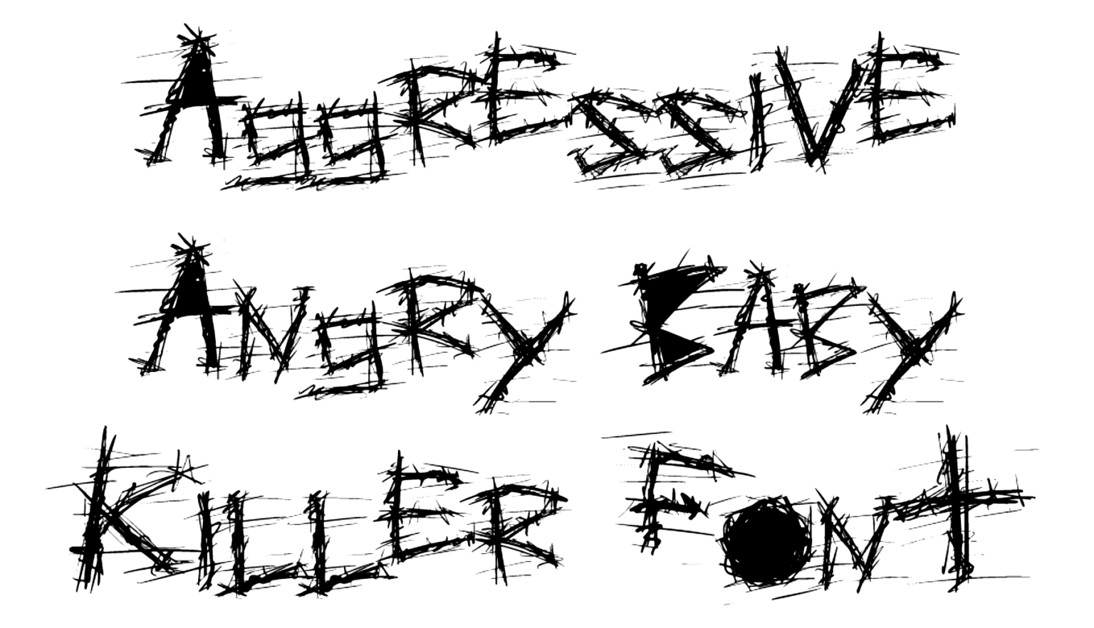 Aggressive Angry Baby Killer Font - dafont style
