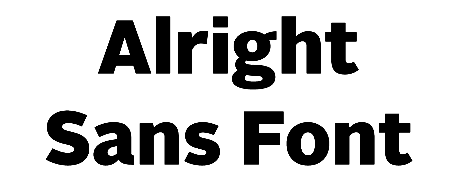 Alright Sans Font - dafont style