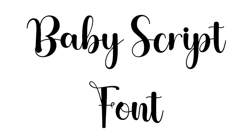 Baby Script Font - DafontStyle