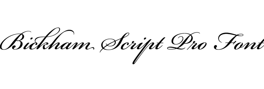 Bickham Script Pro Font - DafontStyle