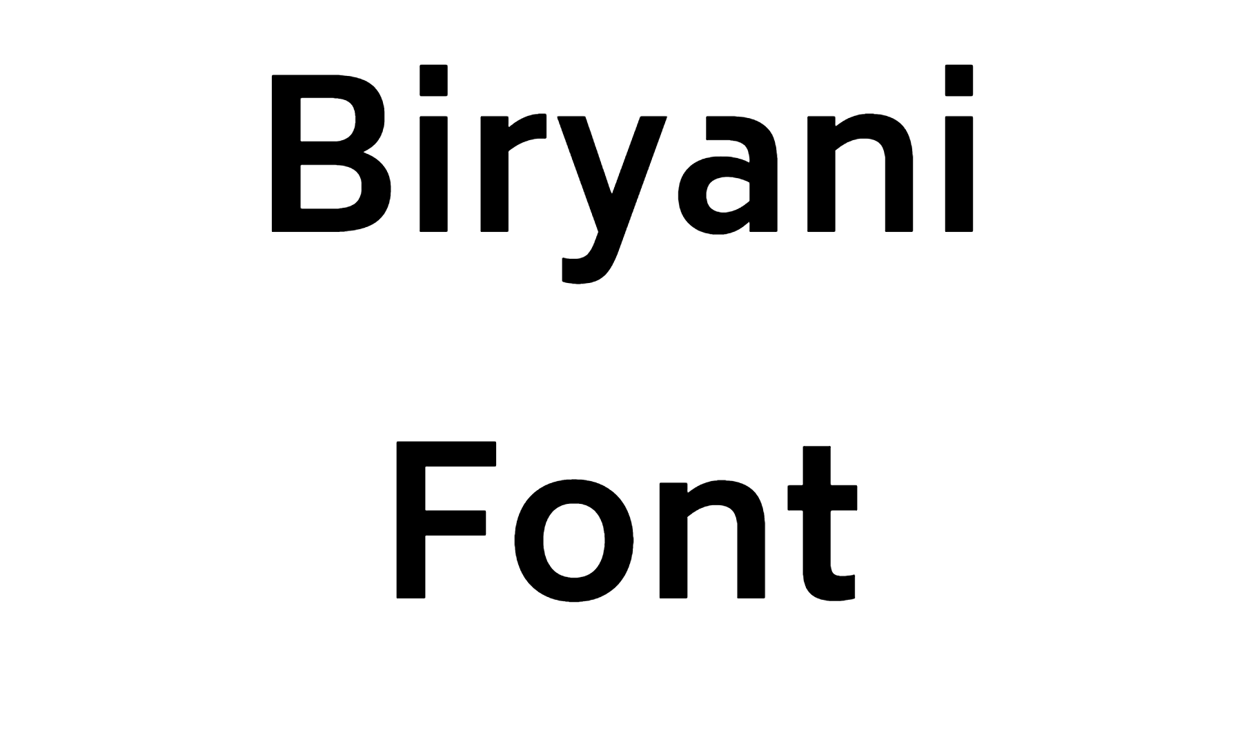 Biryani Font - DafontStyle