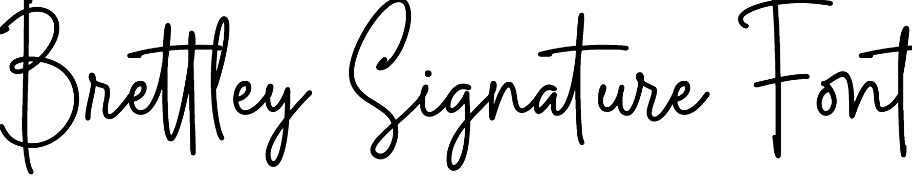 Brettley Signature Font - Dafont Style