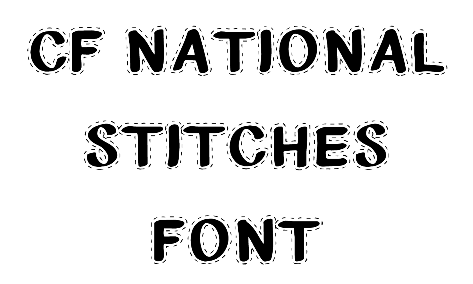 CF National Stitches Font - DafontStyle