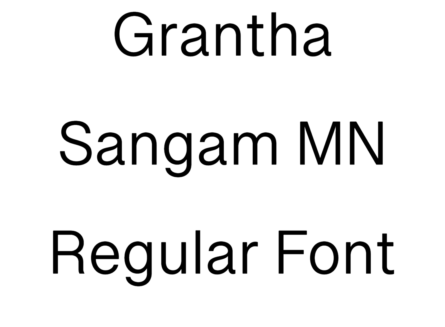 Grantha Sangam MN Regular Font - DafontStyle