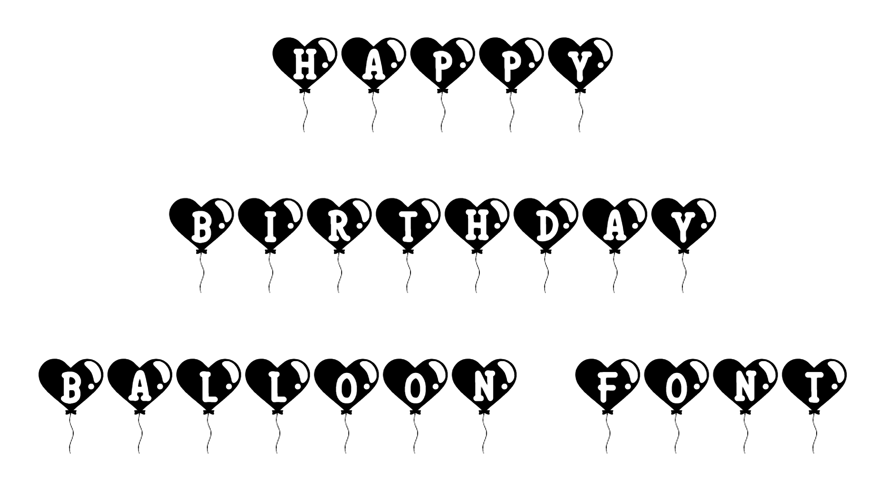 Happy Birthday Balloon Font - DafontStyle
