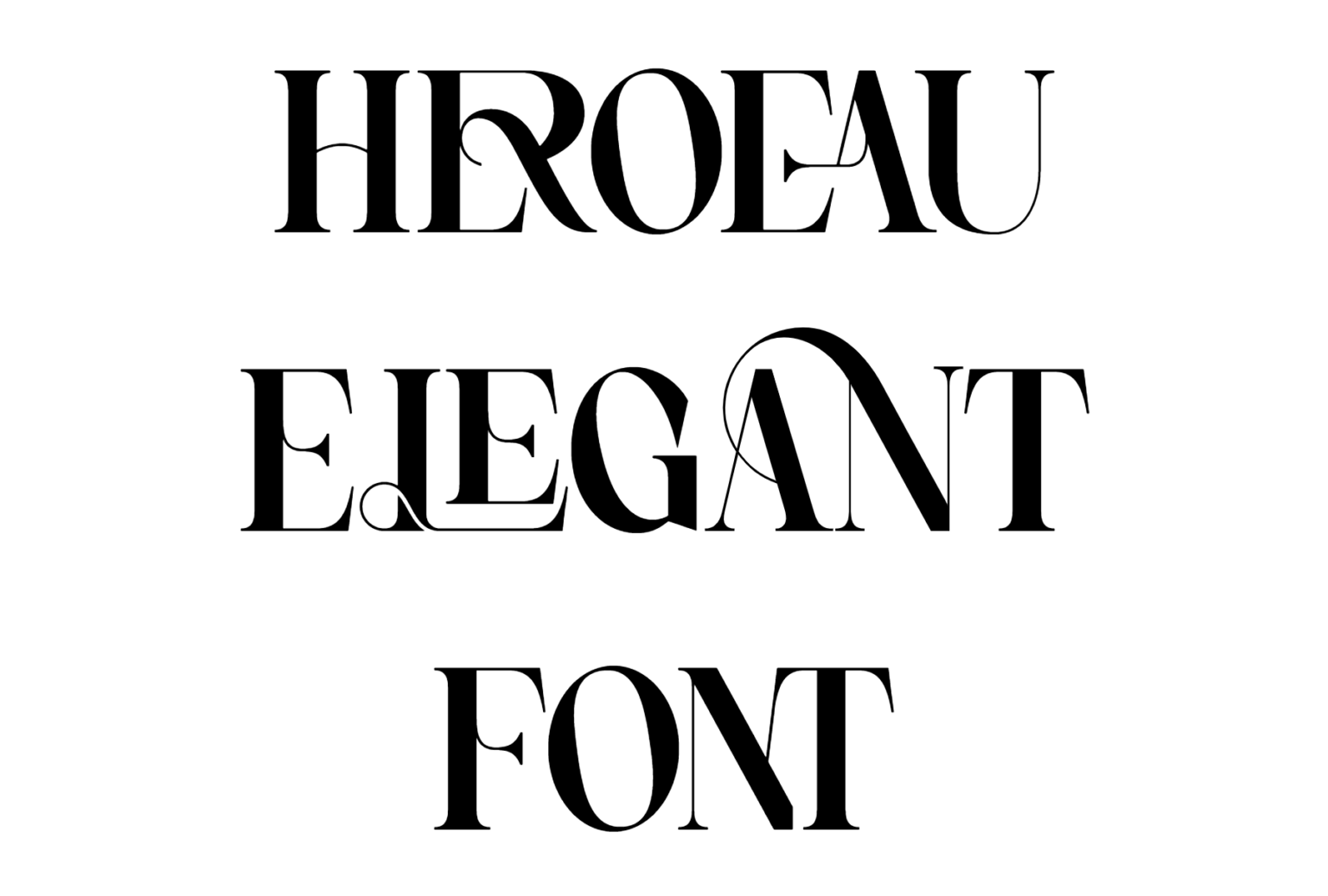 Heroeau Elegant Font - Dafont Style