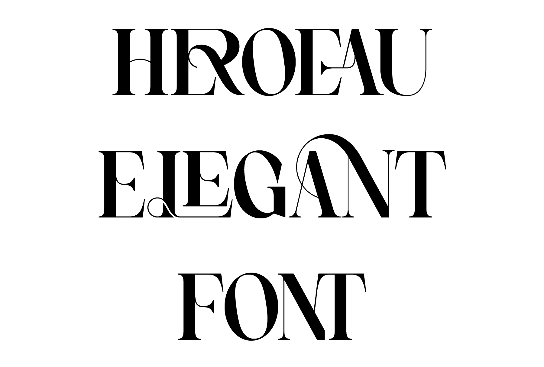 Heroeau Elegant Font - Dafont Style