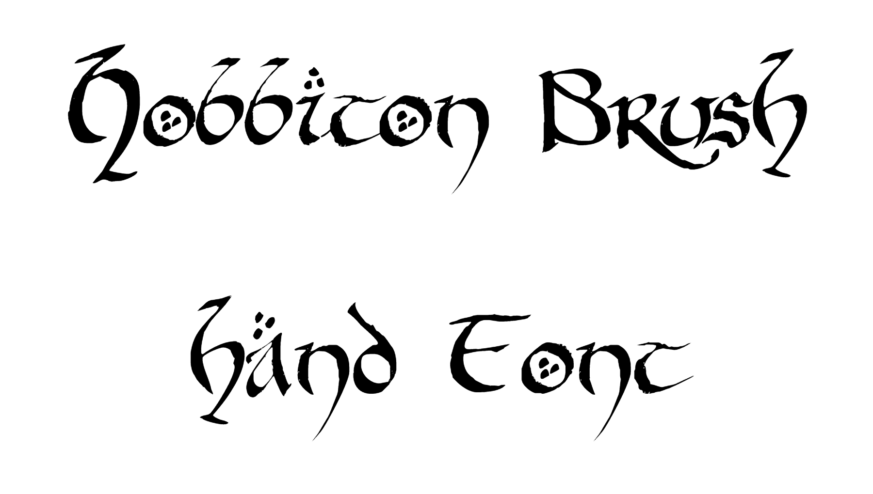 Hobbiton Brush hand Font - Dafont Style