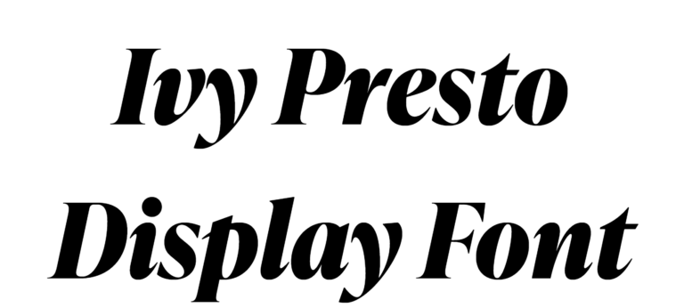 Ivy Presto Display Font - Dafont Style