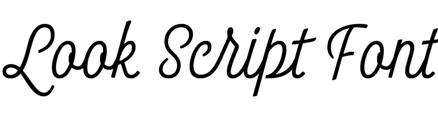 Look Script Font - Dafont Style