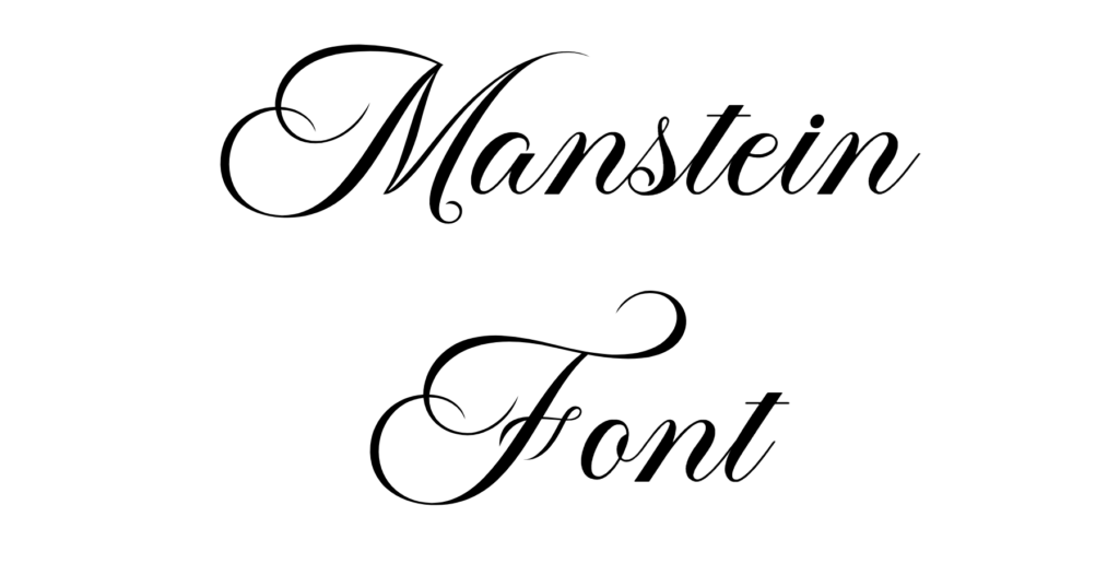 Manstein Font - Dafont