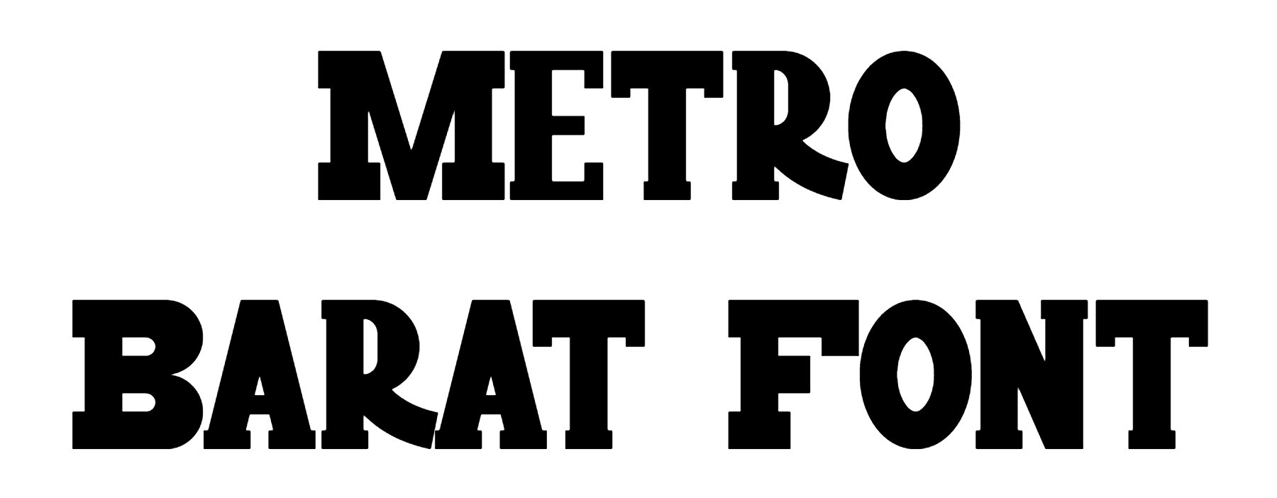 Metro Barat Font - Dafont Style