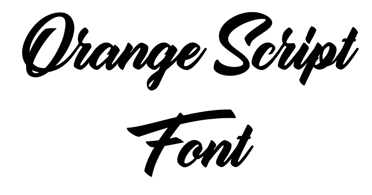 Orange Script Font - Dafont Style