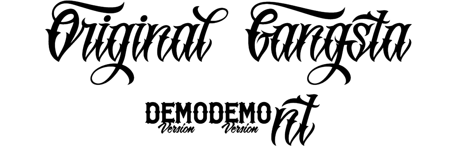 Original Gangsta Font - Dafont Style