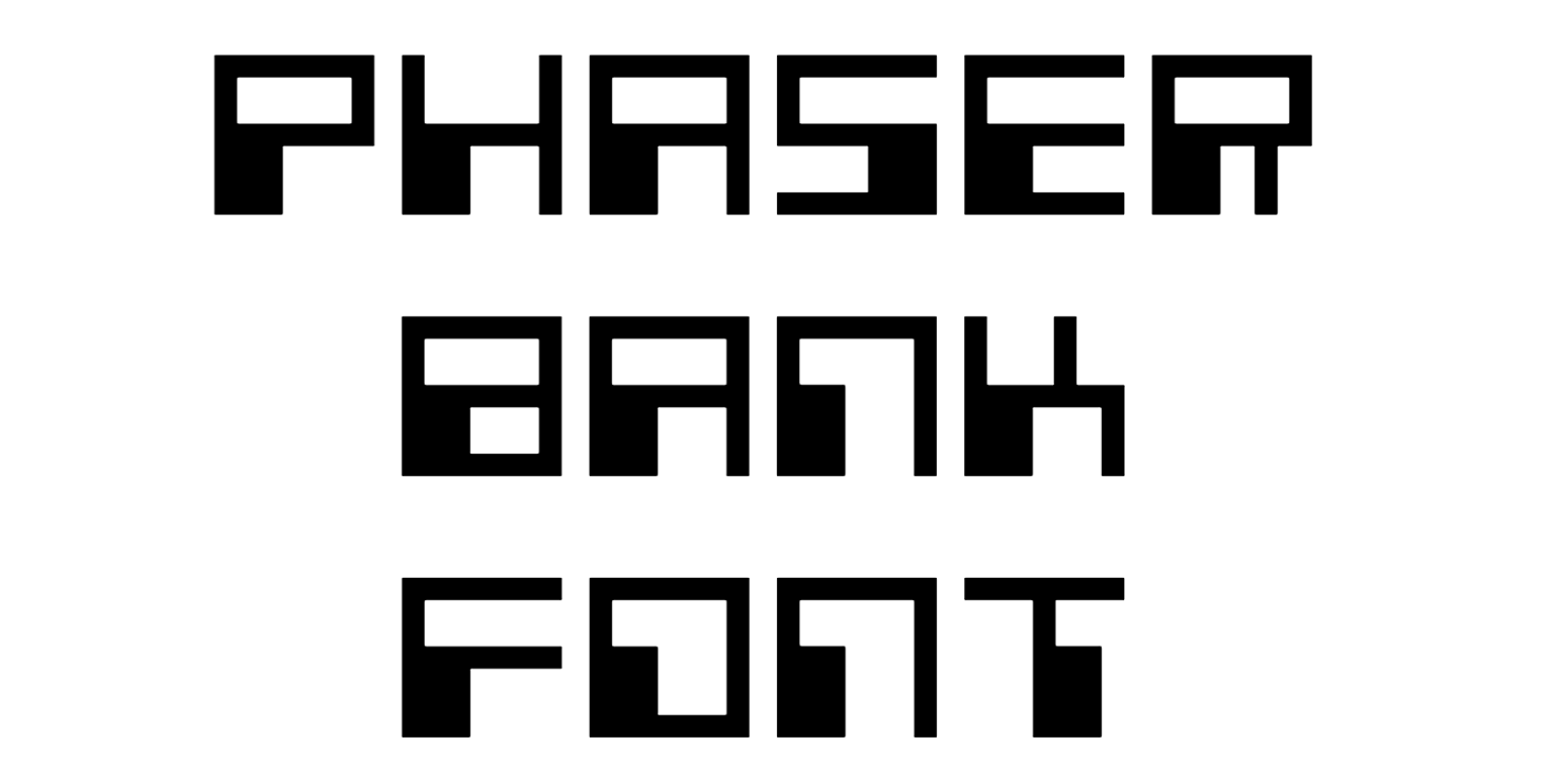 Phaser Bank Font - Dafont Style
