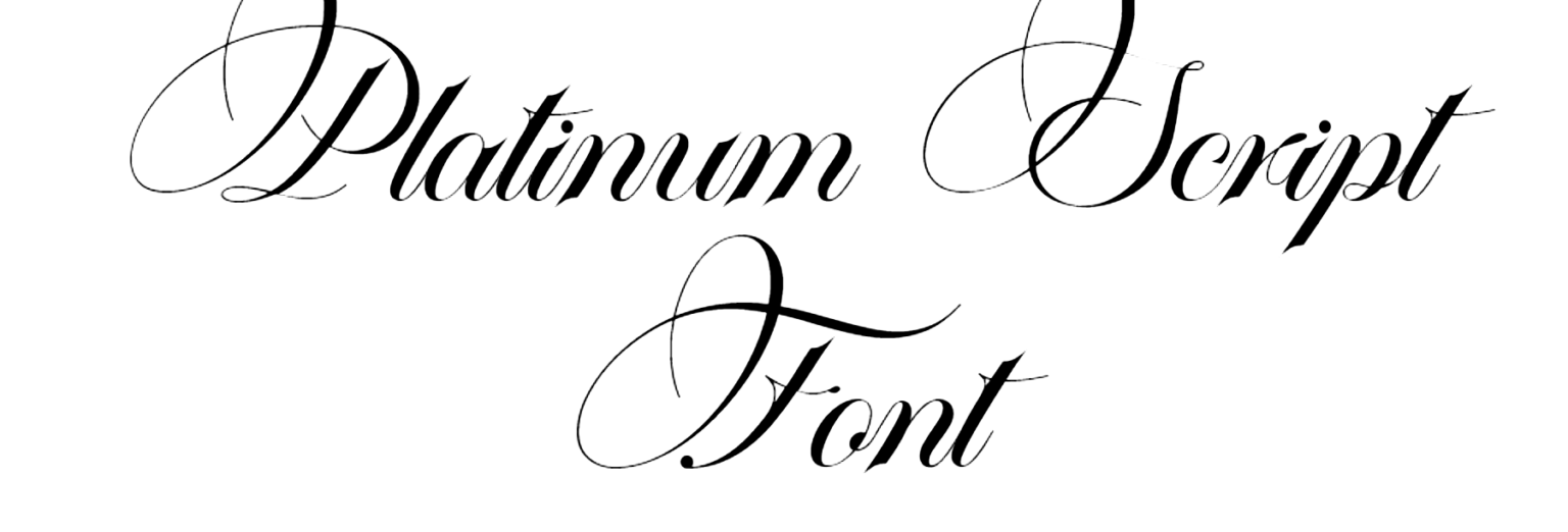 Platinum Script Font - DafontStyle