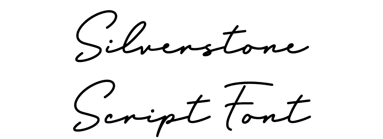 Silverstone Script Font - Dafont Style