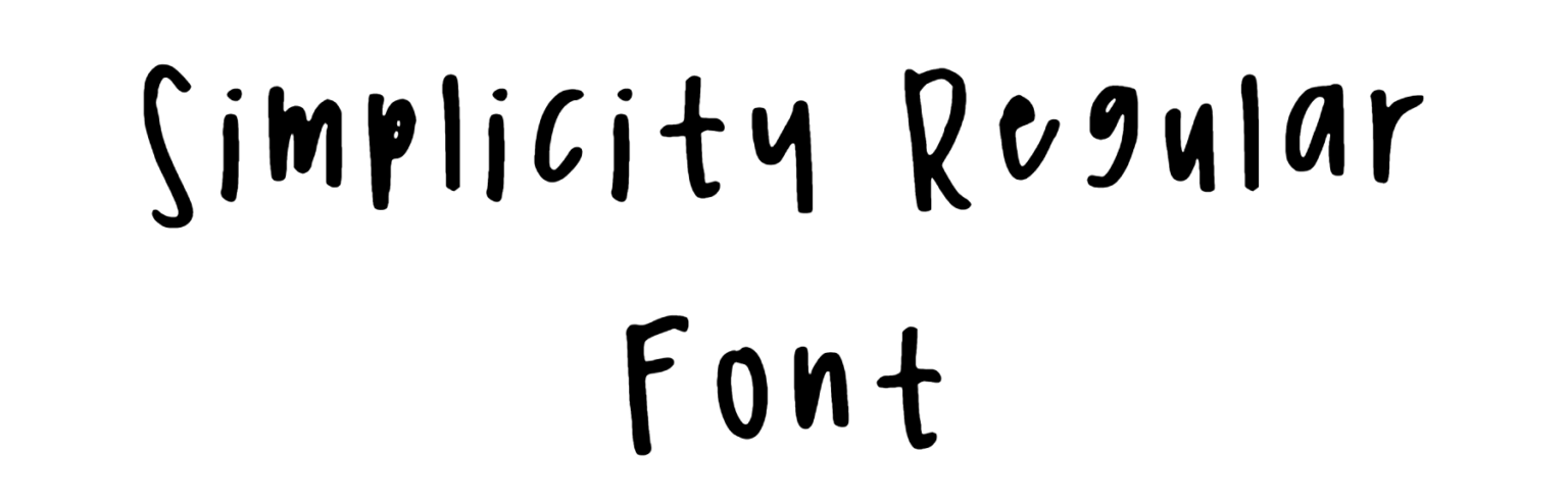 Simplicity Regular Font - Dafont Style