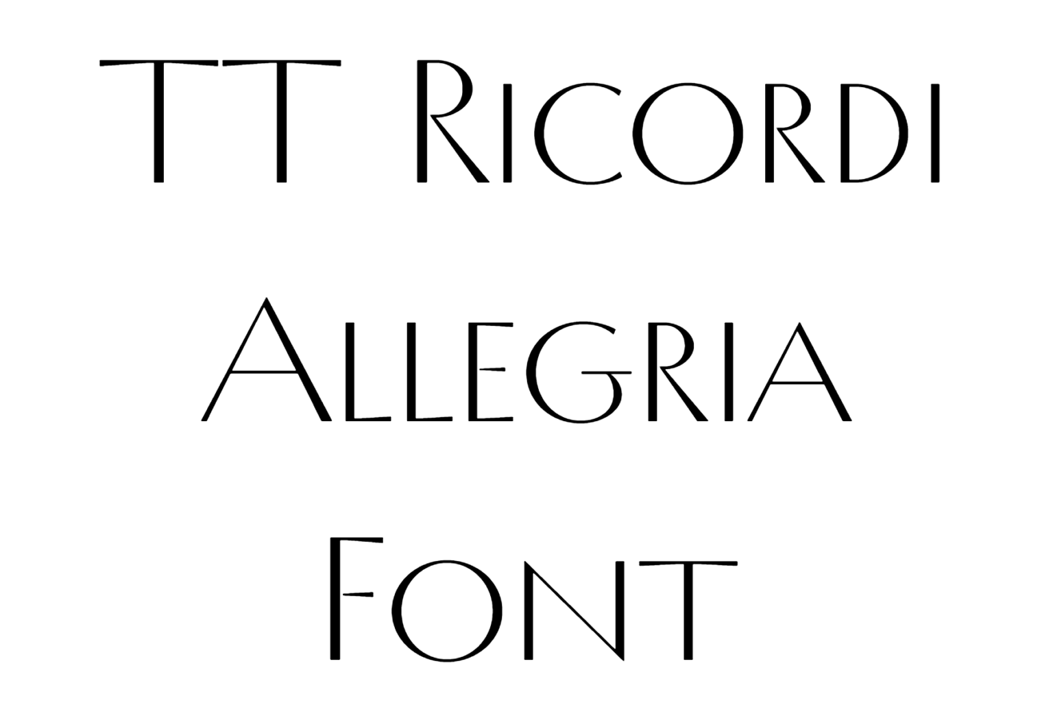 TT Ricordi Allegria Font - DafontStyle
